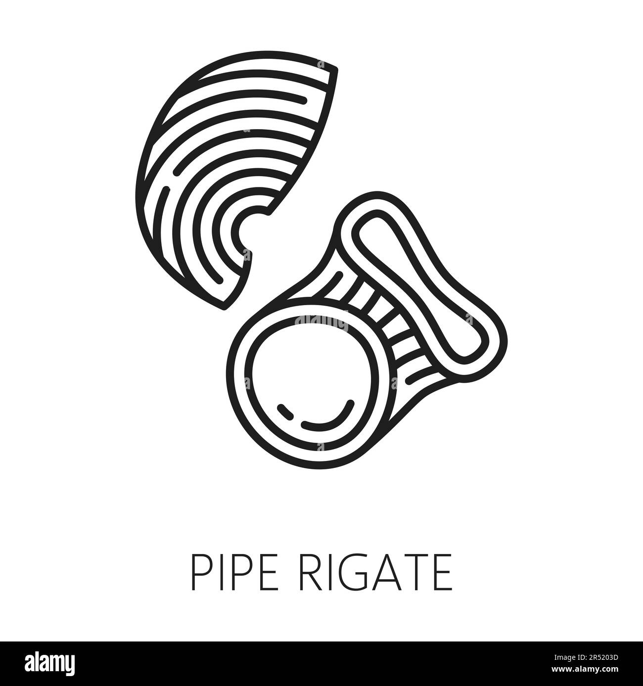 Raw pipe rigate pasta isolated italian national cuisine traditional ...