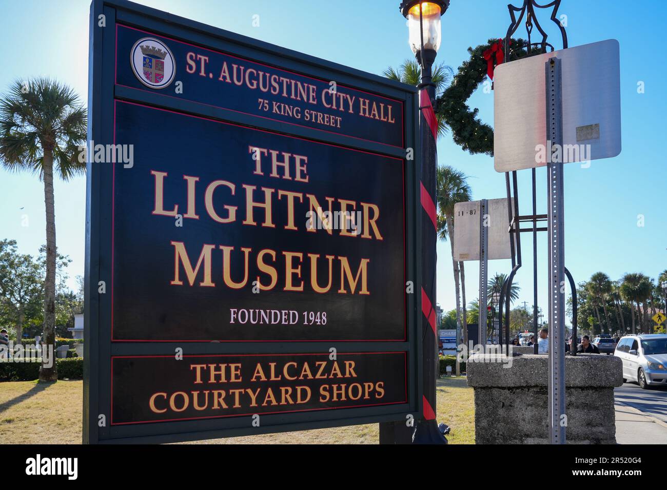 St. Augustine, Florida - December 28, 2022: Sign for the Lightner ...