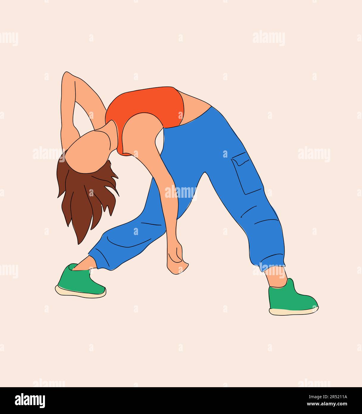 Teenager dancer hip hop, breakdance outline vector Stock Vector Image & Art - Alamy