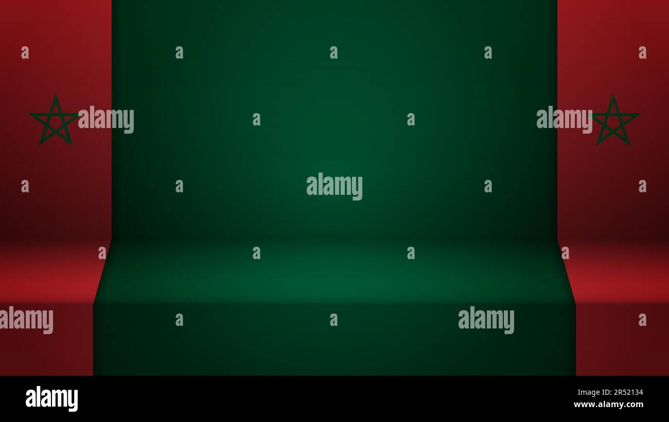 3d background with flag of Morocco. An element of impact for the use ...