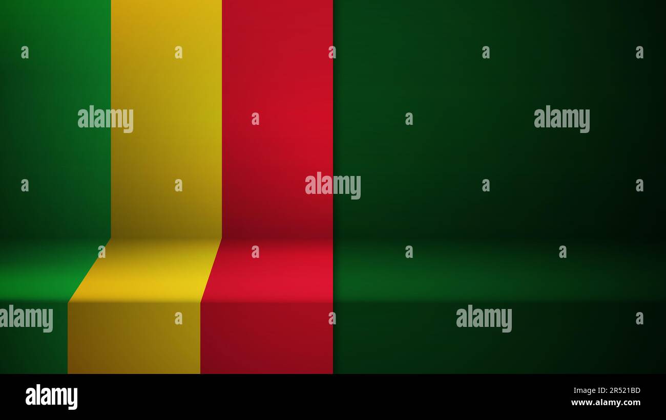 3d background with flag of Mali. An element of impact for the use you ...