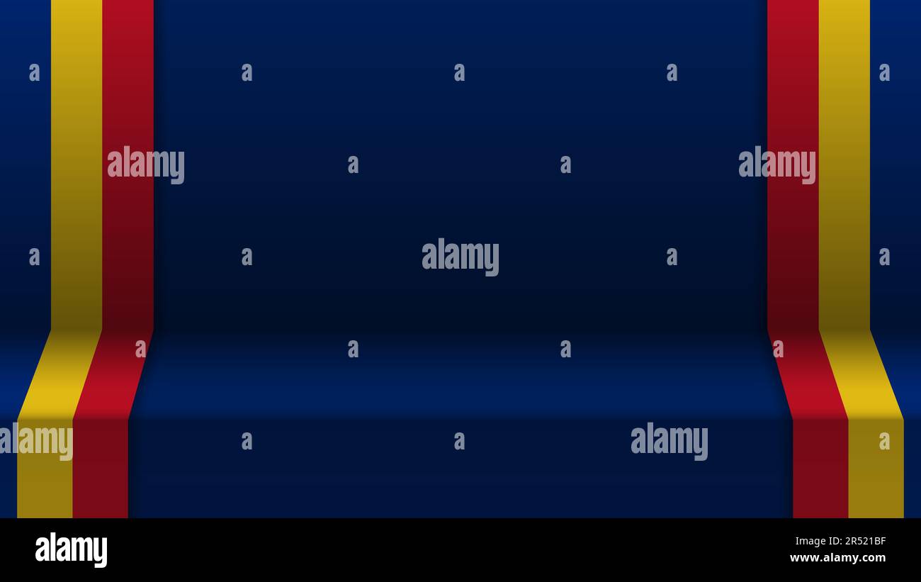 3d background with flag of Romania. An element of impact for the use ...