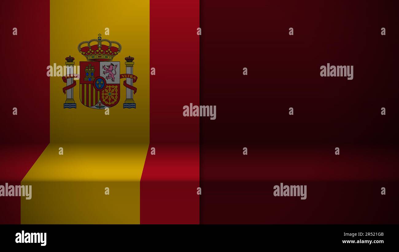 3d background with flag of Spain. An element of impact for the use you ...