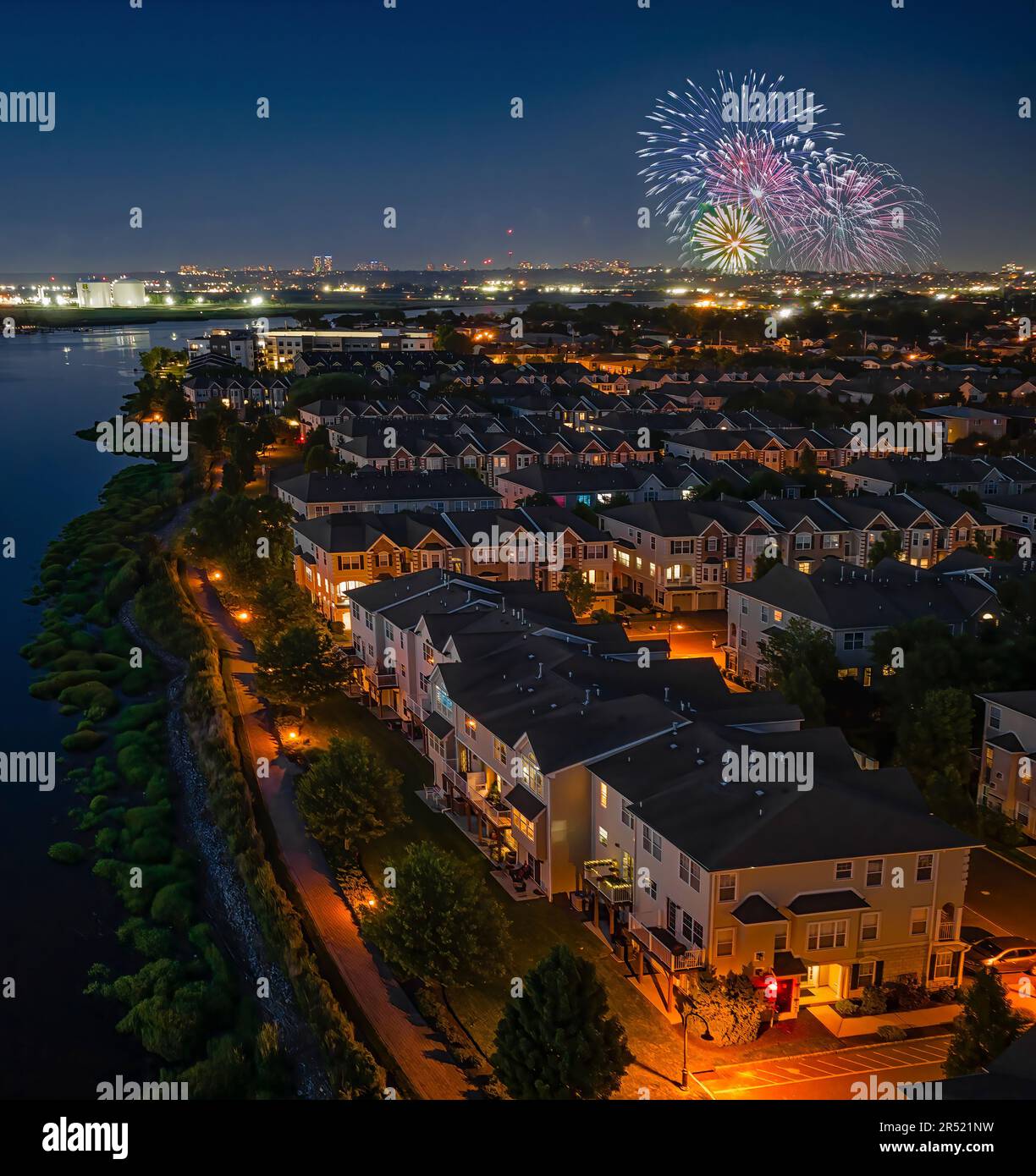 4th july fireworks aerial drone hi-res stock photography and images - Alamy