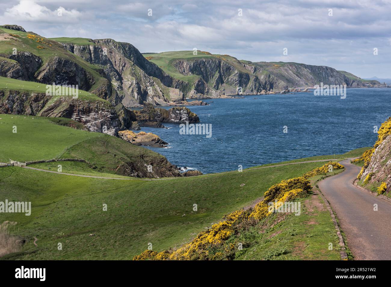 Sunlit cliffs coastal road hi-res stock photography and images - Alamy