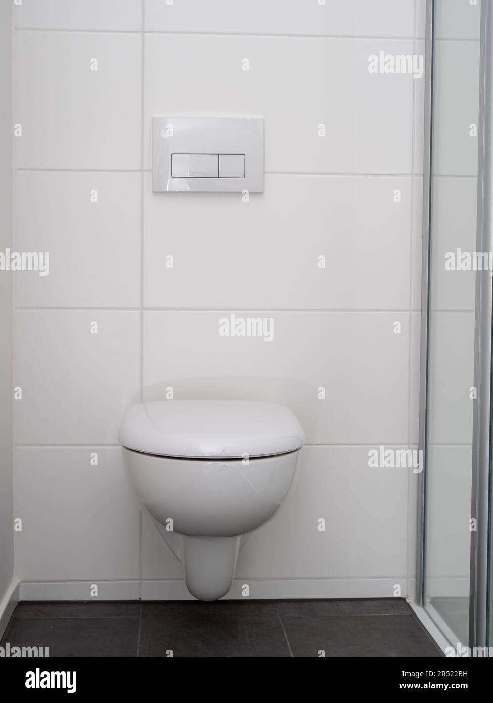 Toilet bowl in a modern bathroom. Toilet close-up Stock Photo - Alamy