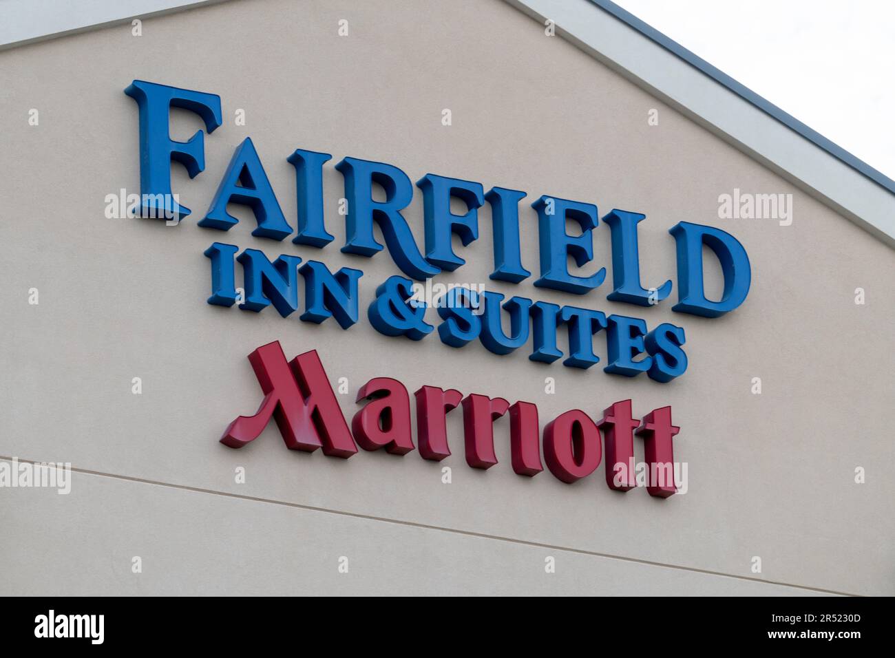St. Augustine, Florida - December 30, 2022: Close up of a Fairfield Inn ...
