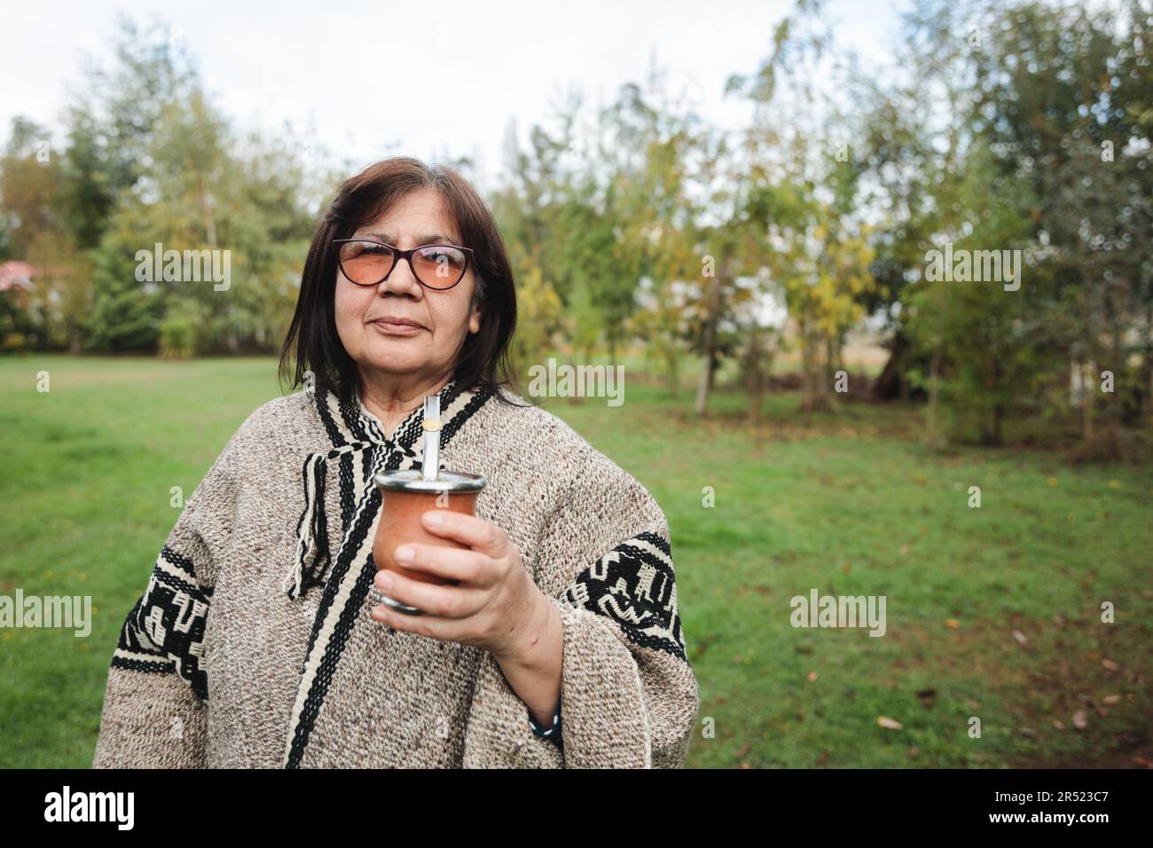 Chile mapuche woman traditional hi-res stock photography and images - Alamy