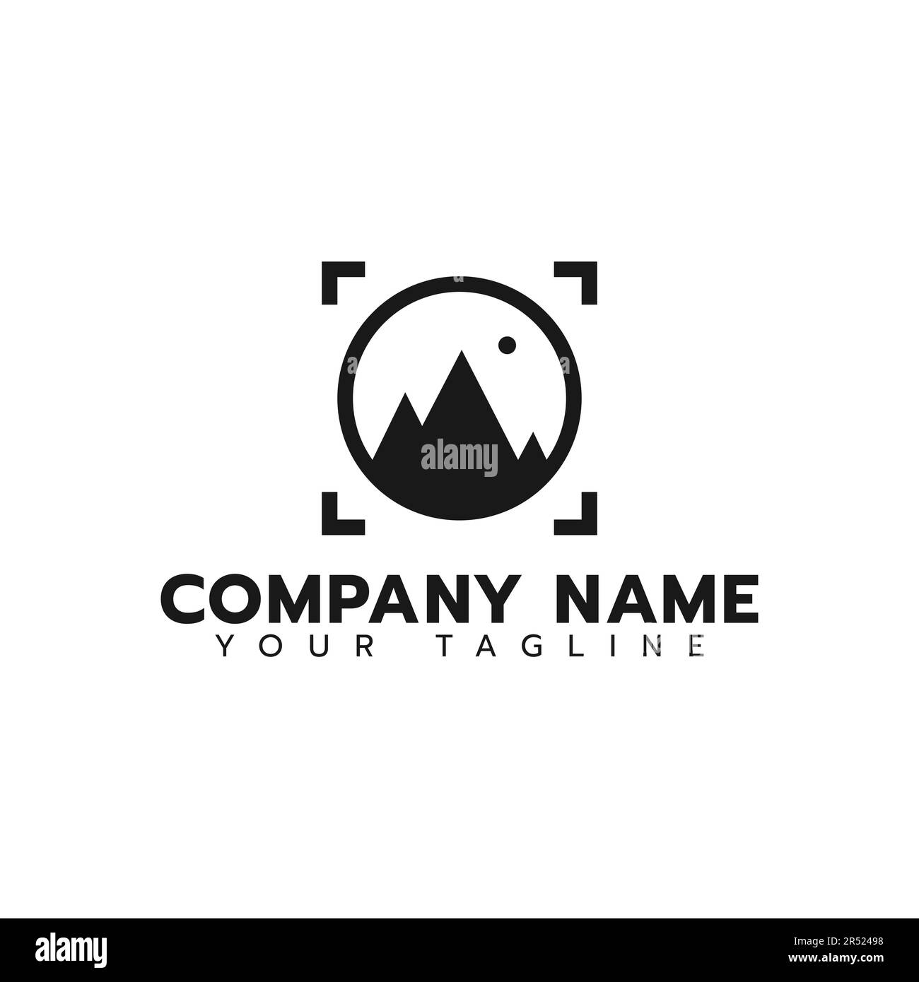 eps10 vector mountain or landscape photography logo design template ...