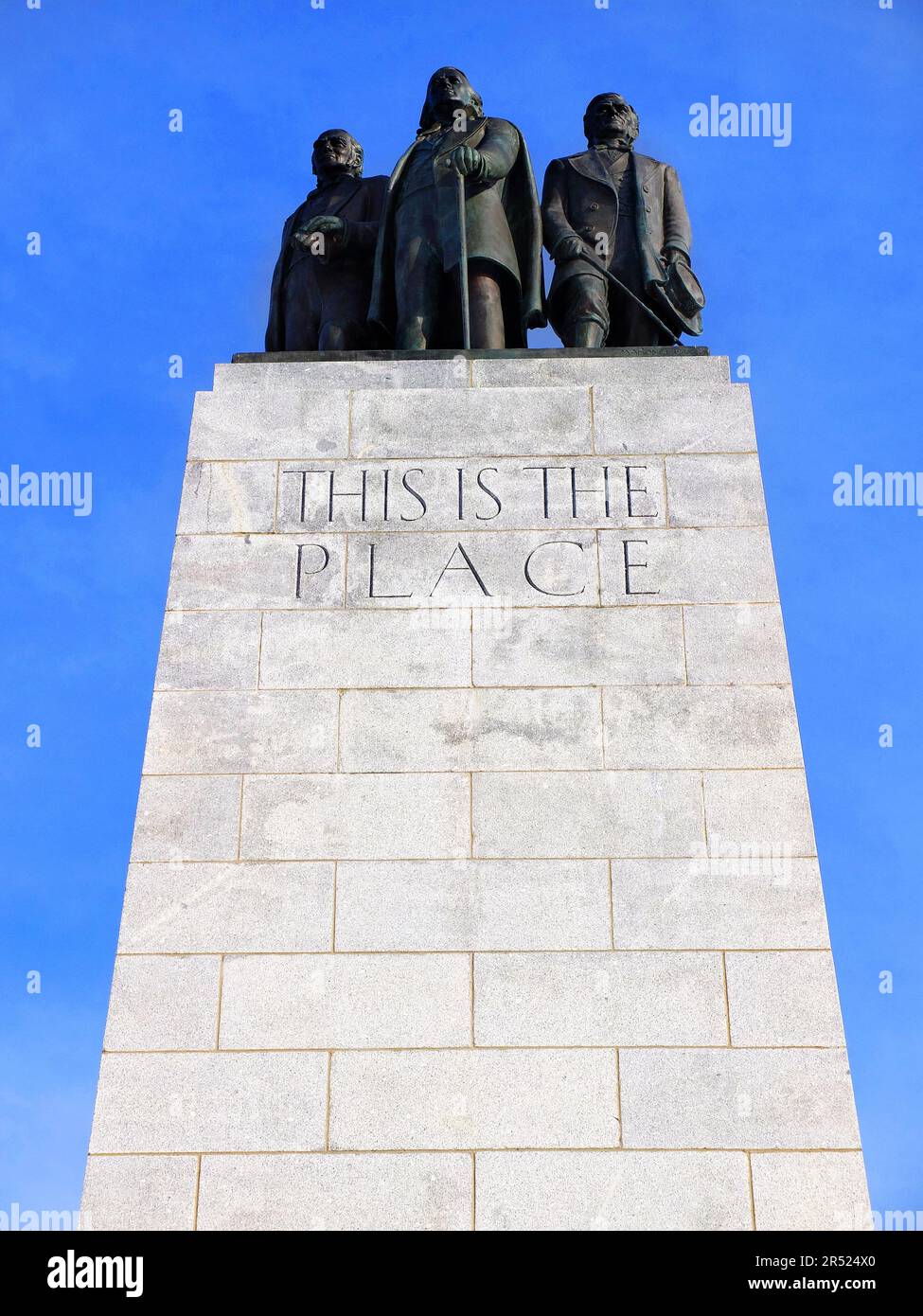 This is the Place Monument in Utah Mormon History Stock Photo - Alamy