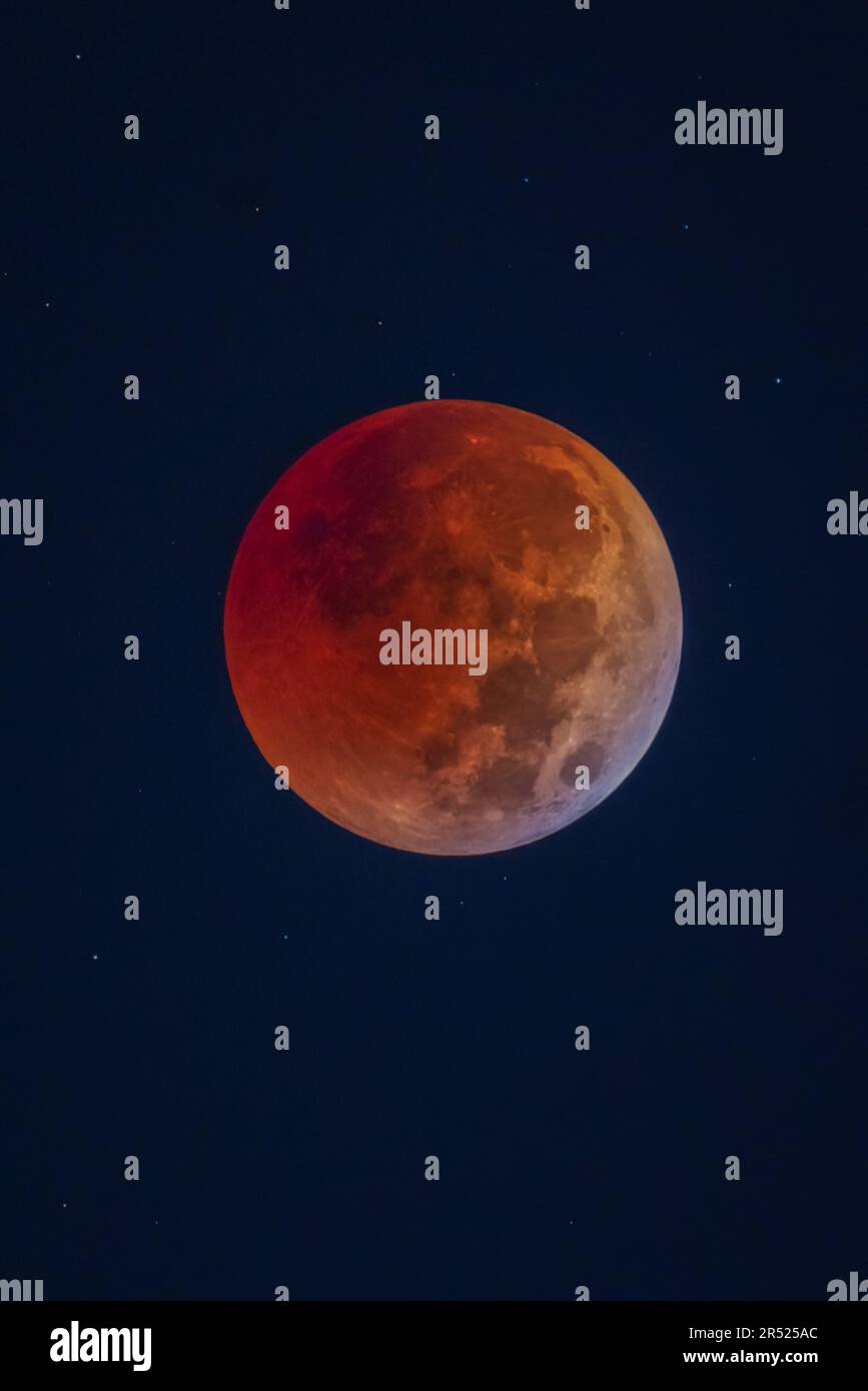 Total Eclipse Of The Moon - The Beaver blood full moon during a total eclipse of the moon. This ...