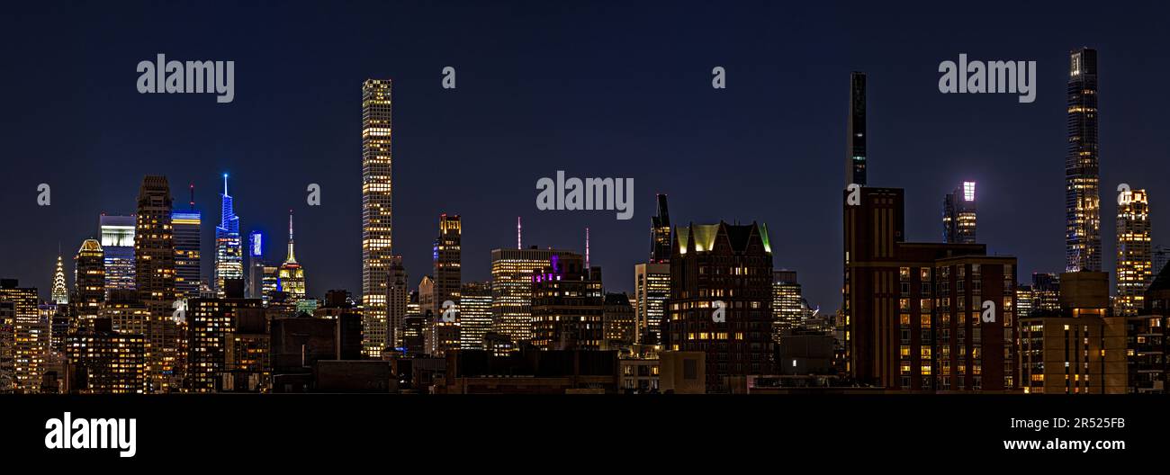 NYC Skyline - Upper view from the East Side to the midtown Manhattan ...