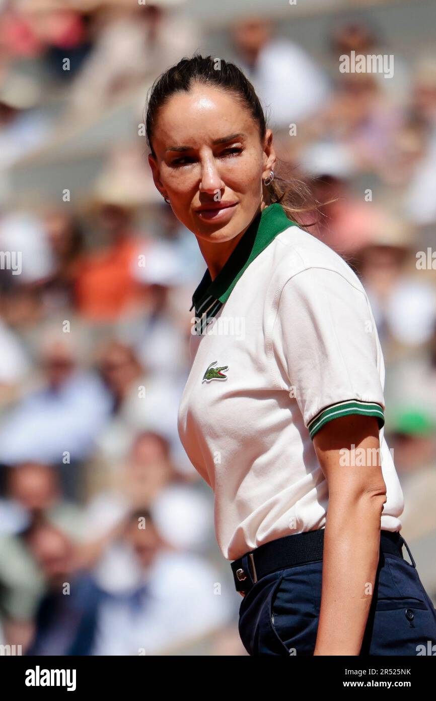 Paris, France. 31st May, 2023. Chair umpire Marijana Veljovic (Serbia ...