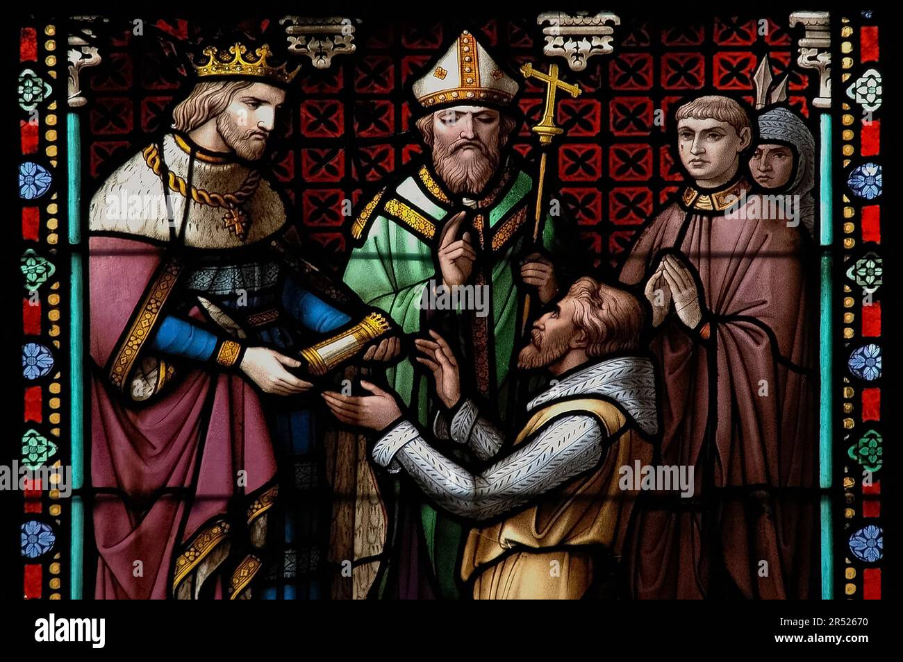 Baldwin III of Anjou, King of Jerusalem, gives relic of Holy Blood to ...