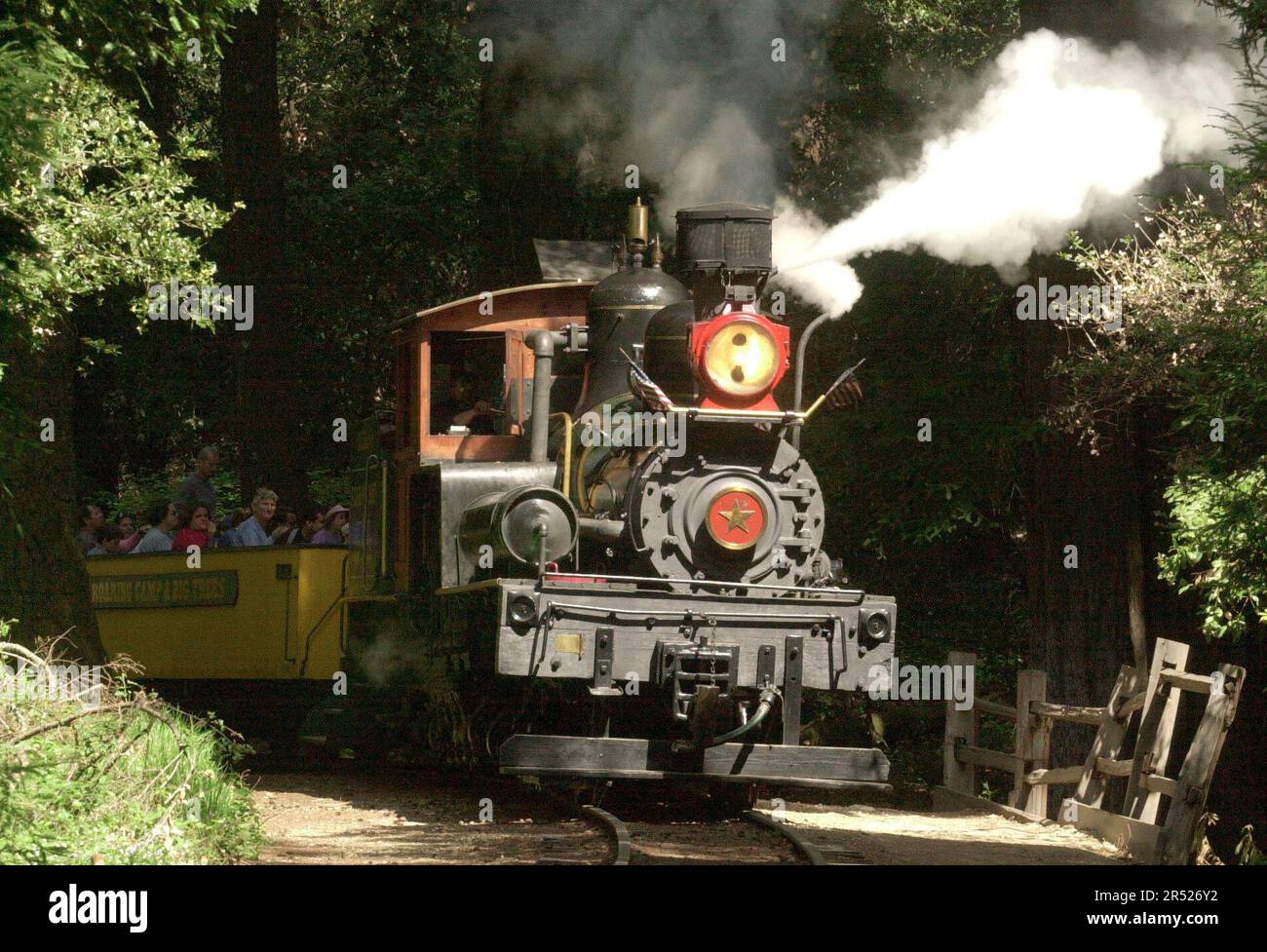 A steam locomotive arrives at Bear Mountain carrying passengers ...