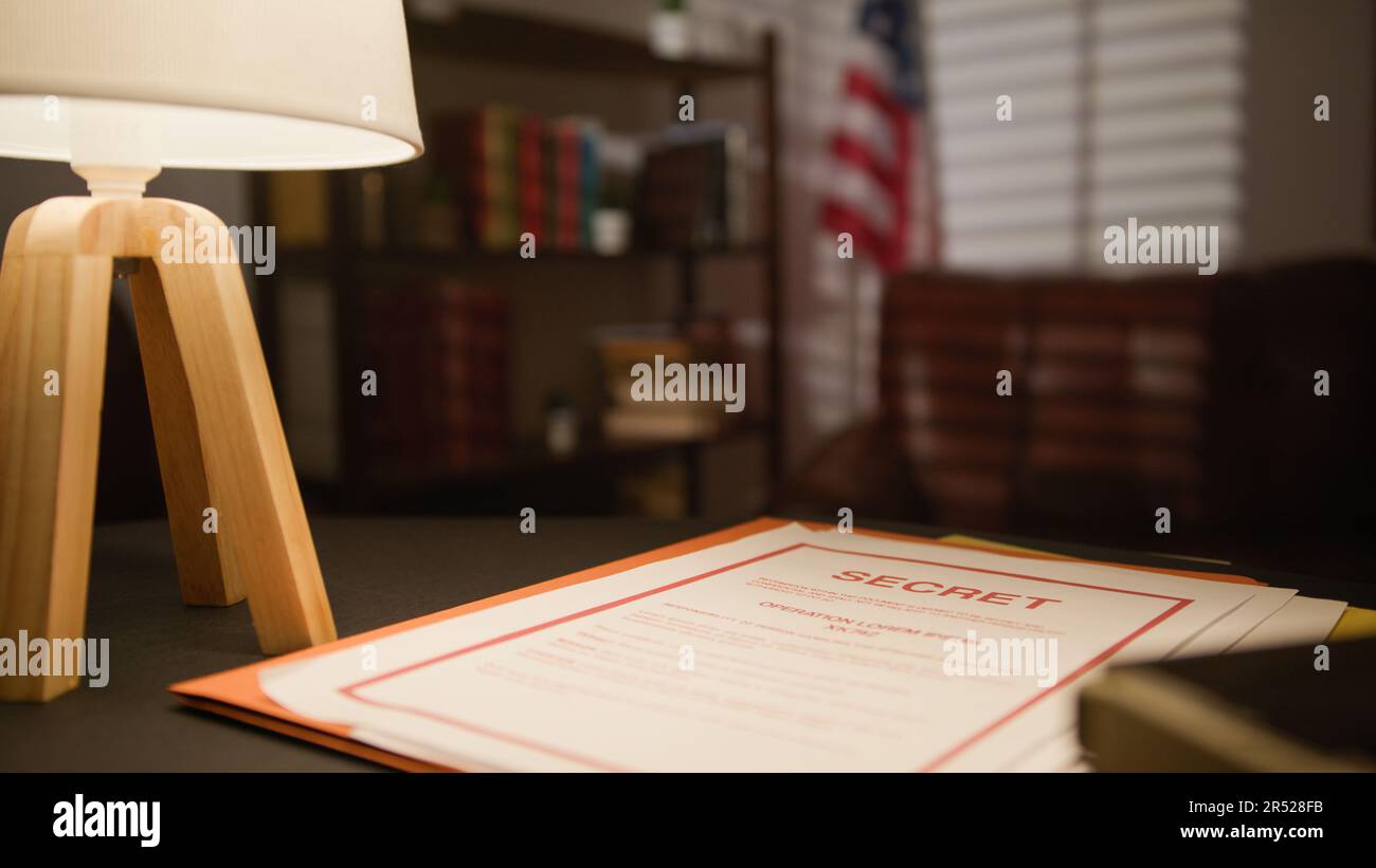 Top Secret Documents on desk Stock Photo - Alamy