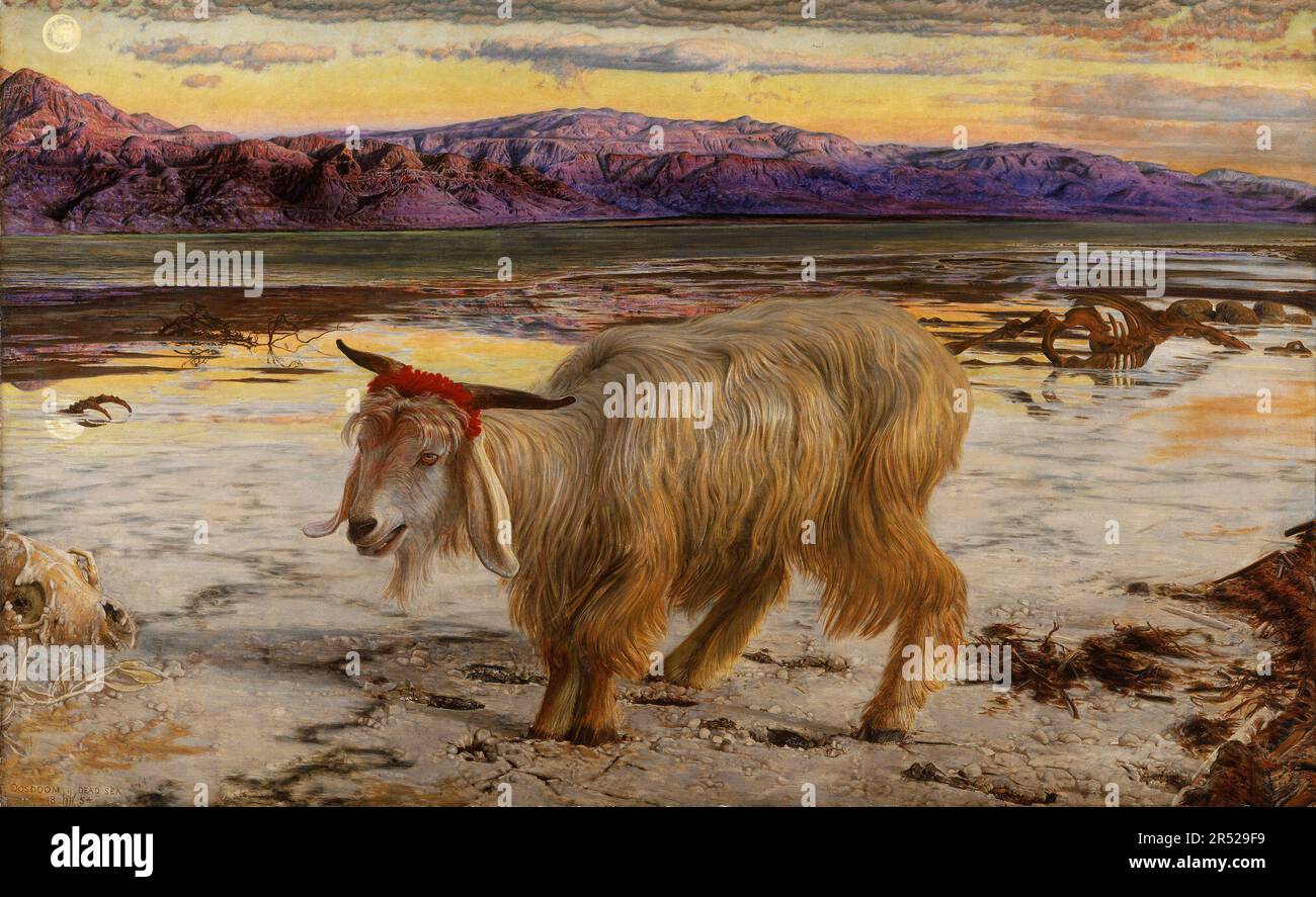 The Scapegoat. William Holman Hunt. 1854 Stock Photo - Alamy