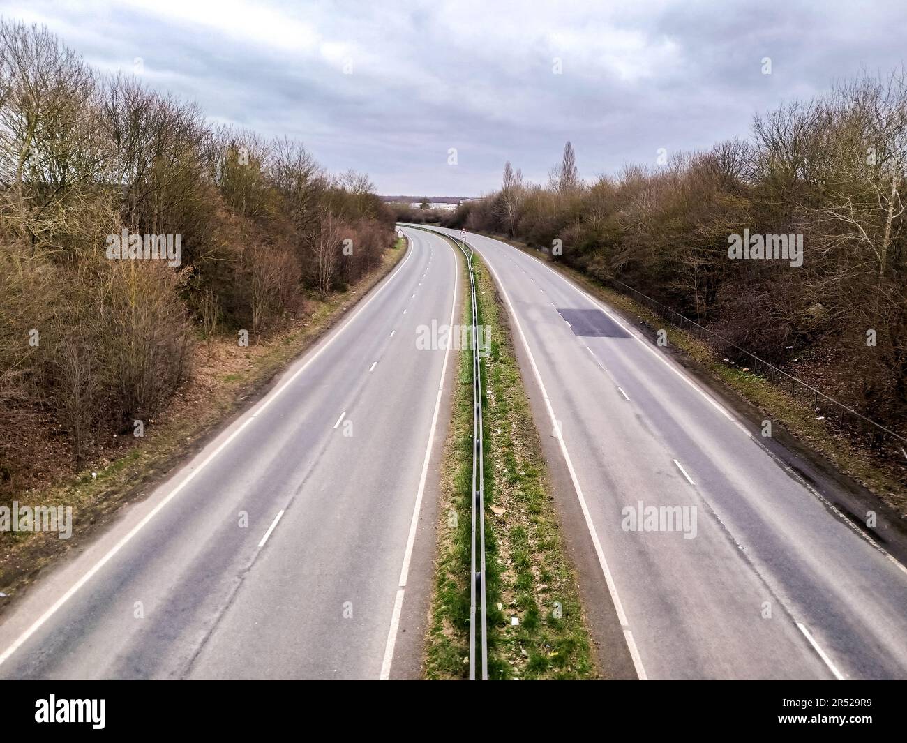 An open route dual carriageway during a quite period. Just one of ...
