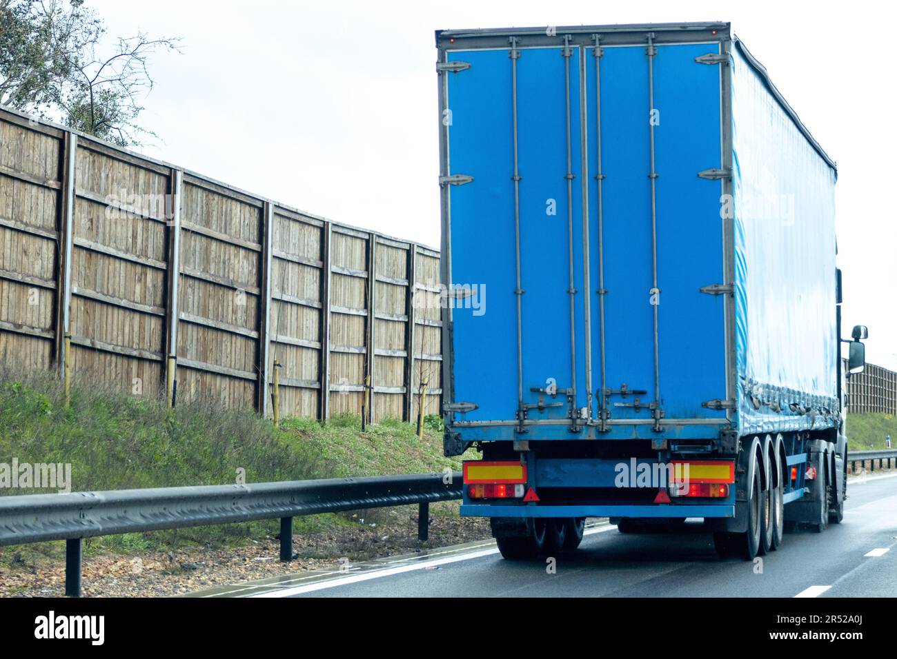 A large HGV vehicle traveling along one of the main road routes of the ...