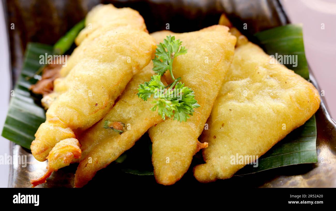 Tempe goreng or Fried Tempe, a traditional food from Indonesia made ...