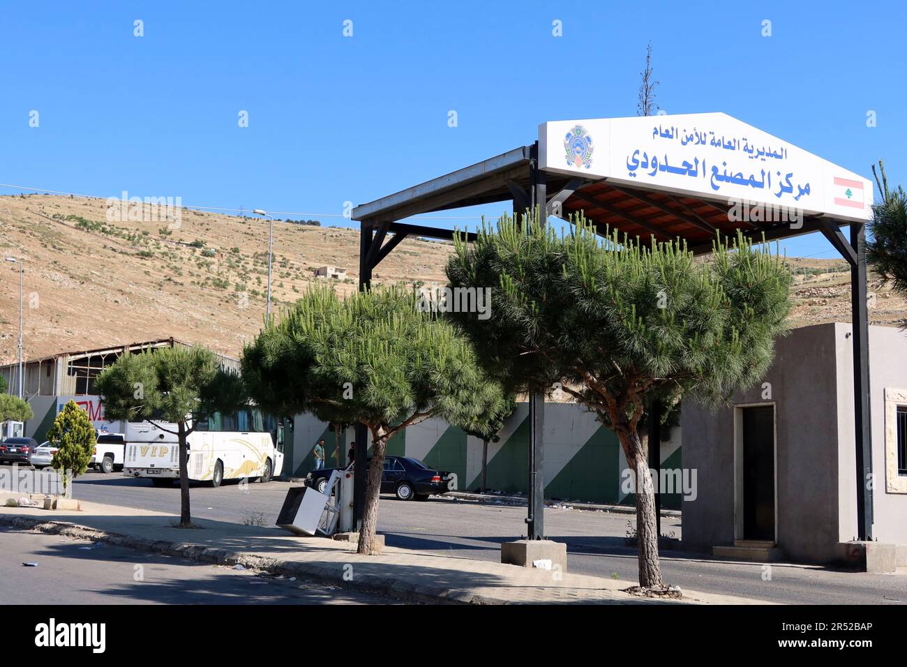 A shot of Masnaa border crossing point with Syria, Beqaa Valley ...