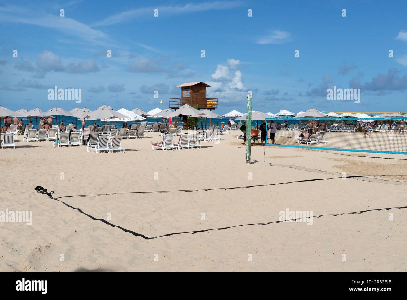 Cairu, Bahia, Brazil - January 19, 2023: People tourists on the beach ...