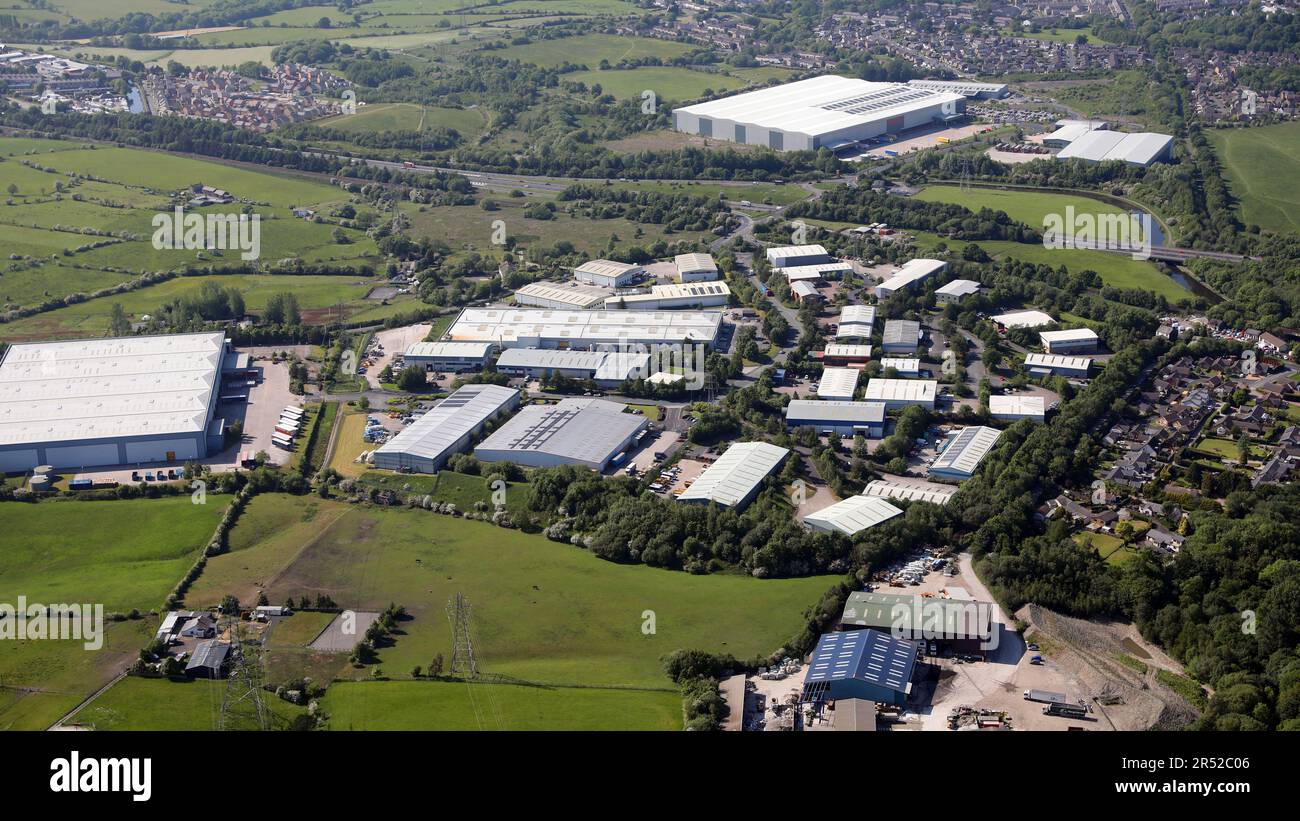 aerial view of Network 65 Business Park, Burnley BB11 5ST, Lancashire ...