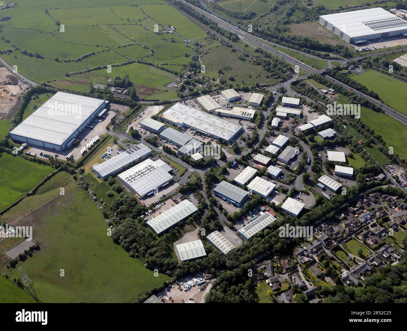 aerial view of Network 65 Business Park, Burnley BB11 5ST, Lancashire ...