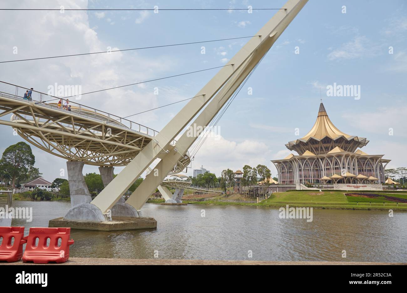 The colorful city of Kuching in Malaysia's Sarawak Province on Borneo ...
