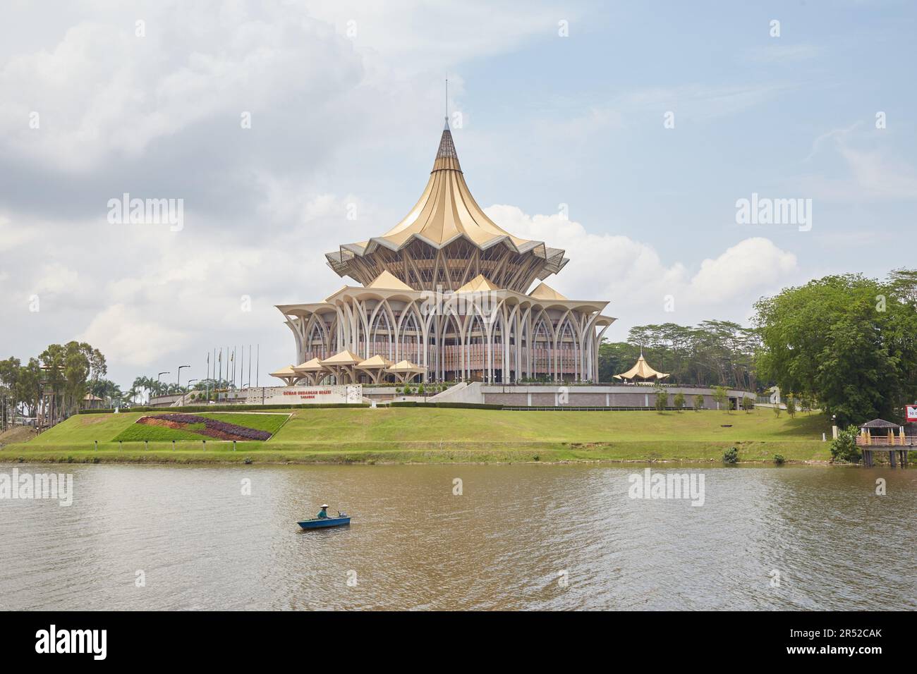 The colorful city of Kuching in Malaysia's Sarawak Province on Borneo ...