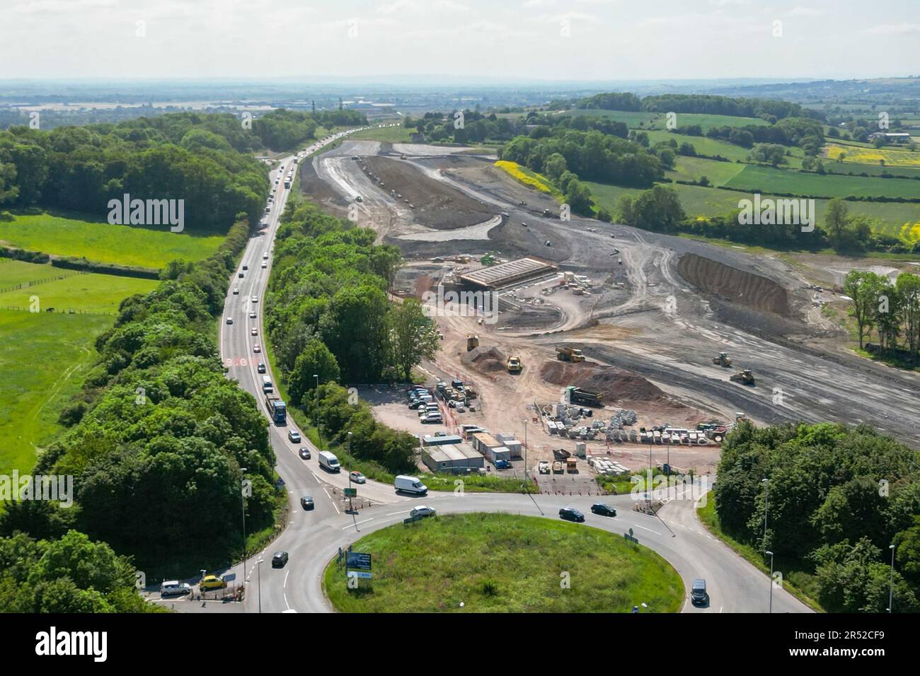 Sparkford, Somerset, UK. 31st May 2023. General view from the air of ...