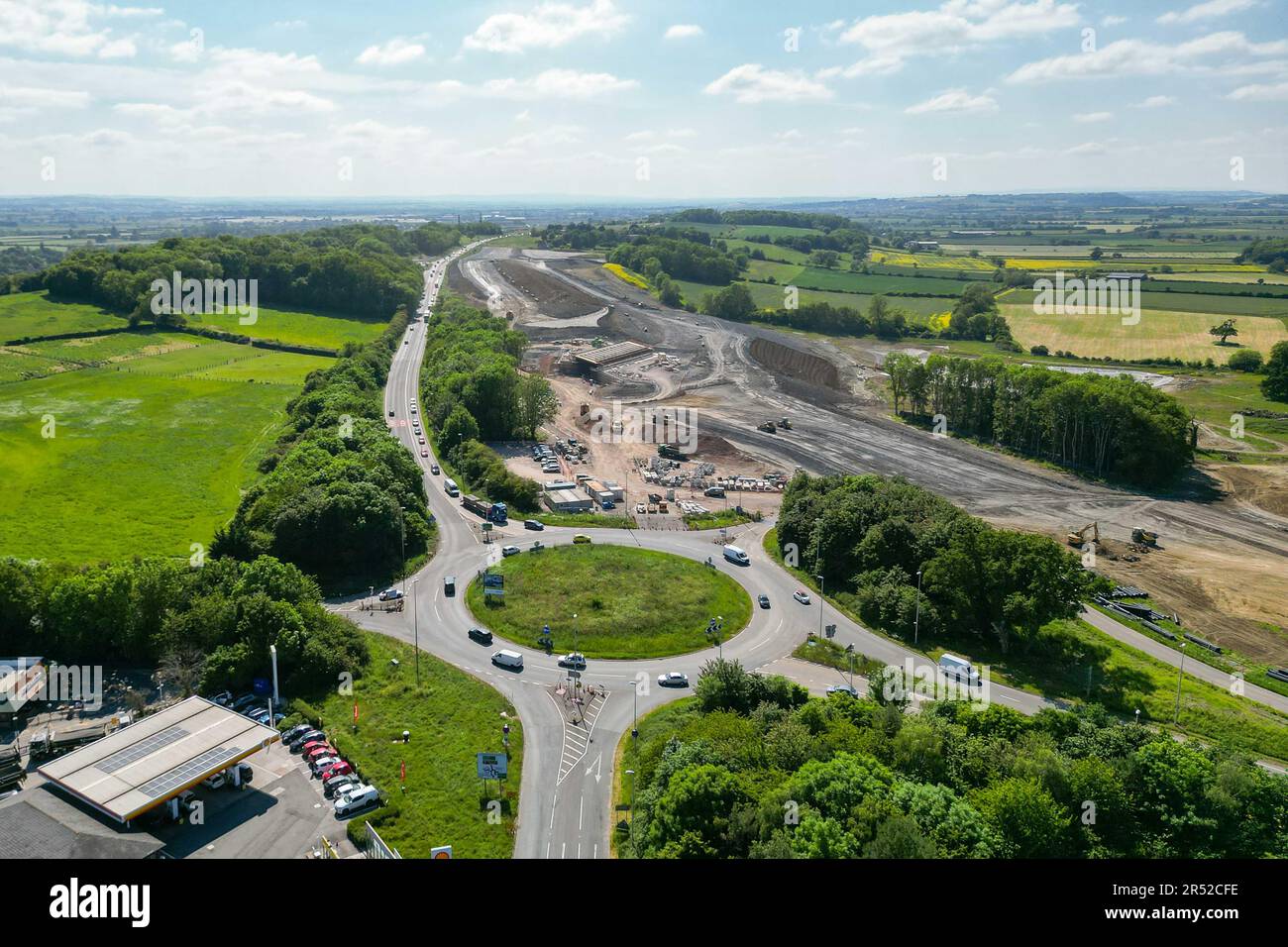 Sparkford, Somerset, UK. 31st May 2023. General view from the air of ...