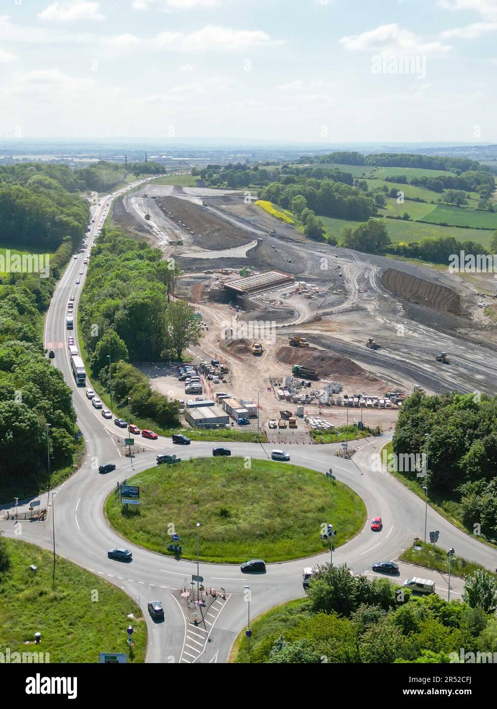 Sparkford, Somerset, UK. 31st May 2023. General view from the air of ...