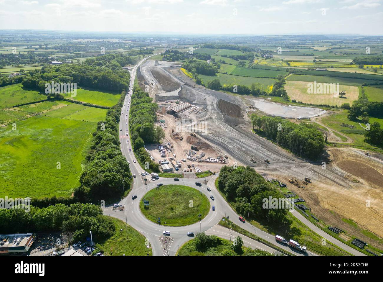Sparkford, Somerset, UK. 31st May 2023. General view from the air of ...