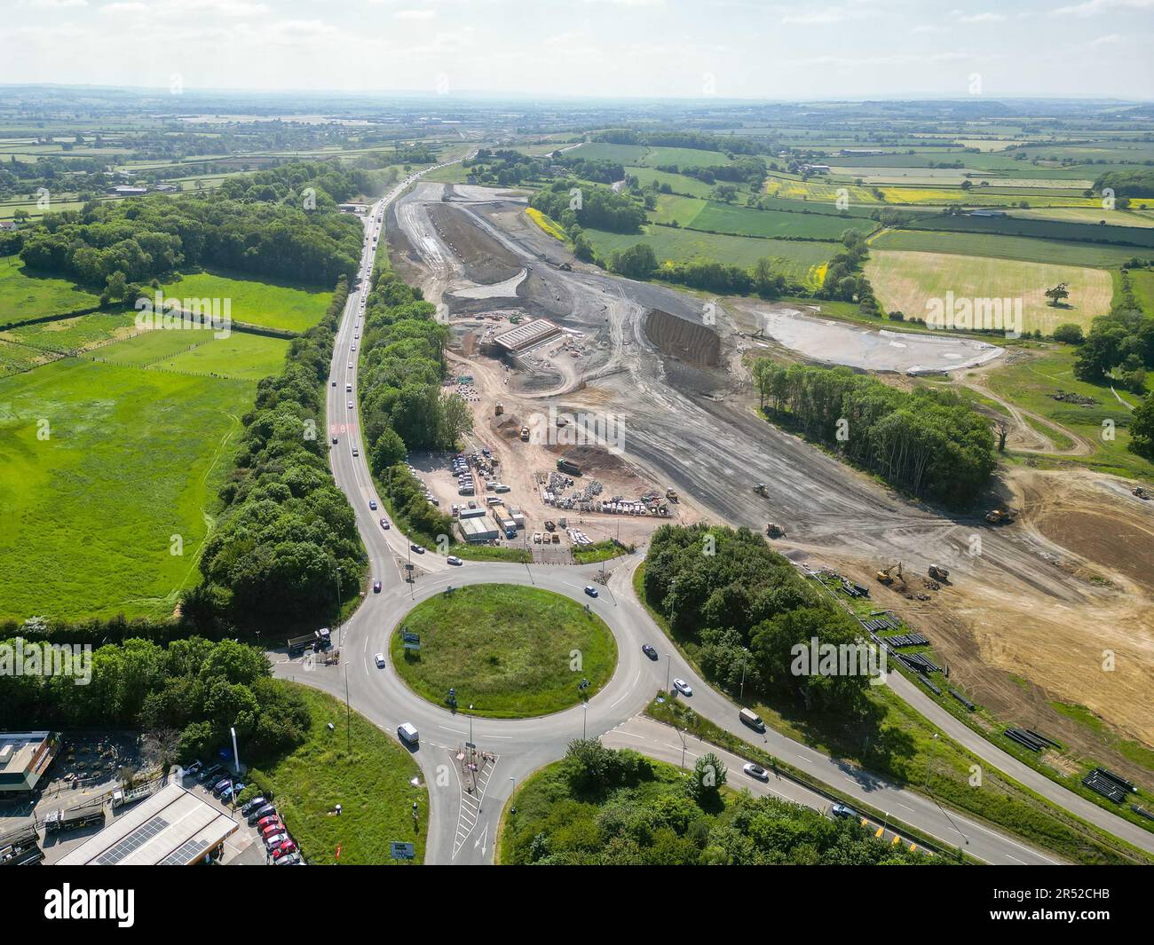 Sparkford, Somerset, UK. 31st May 2023. General view from the air of ...