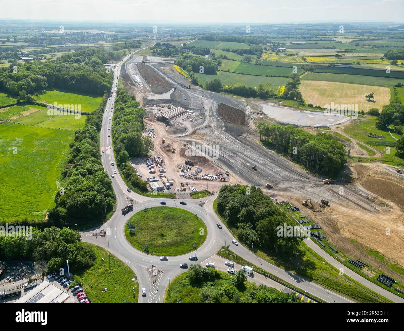 Sparkford, Somerset, UK. 31st May 2023. General view from the air of ...