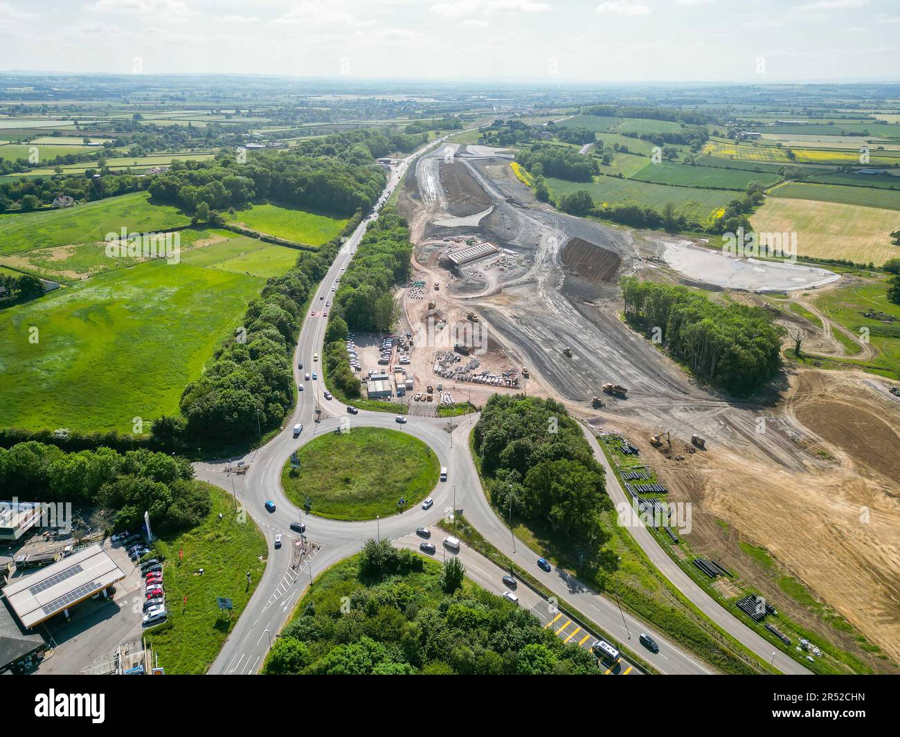 Sparkford, Somerset, UK. 31st May 2023. General view from the air of ...