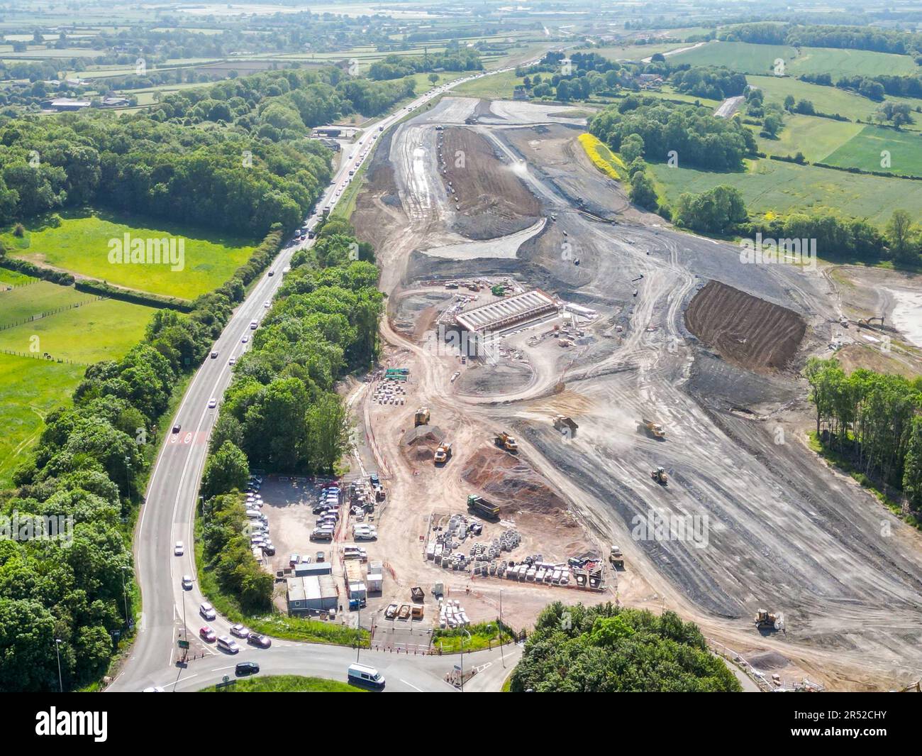 Sparkford, Somerset, UK. 31st May 2023. General view from the air of ...