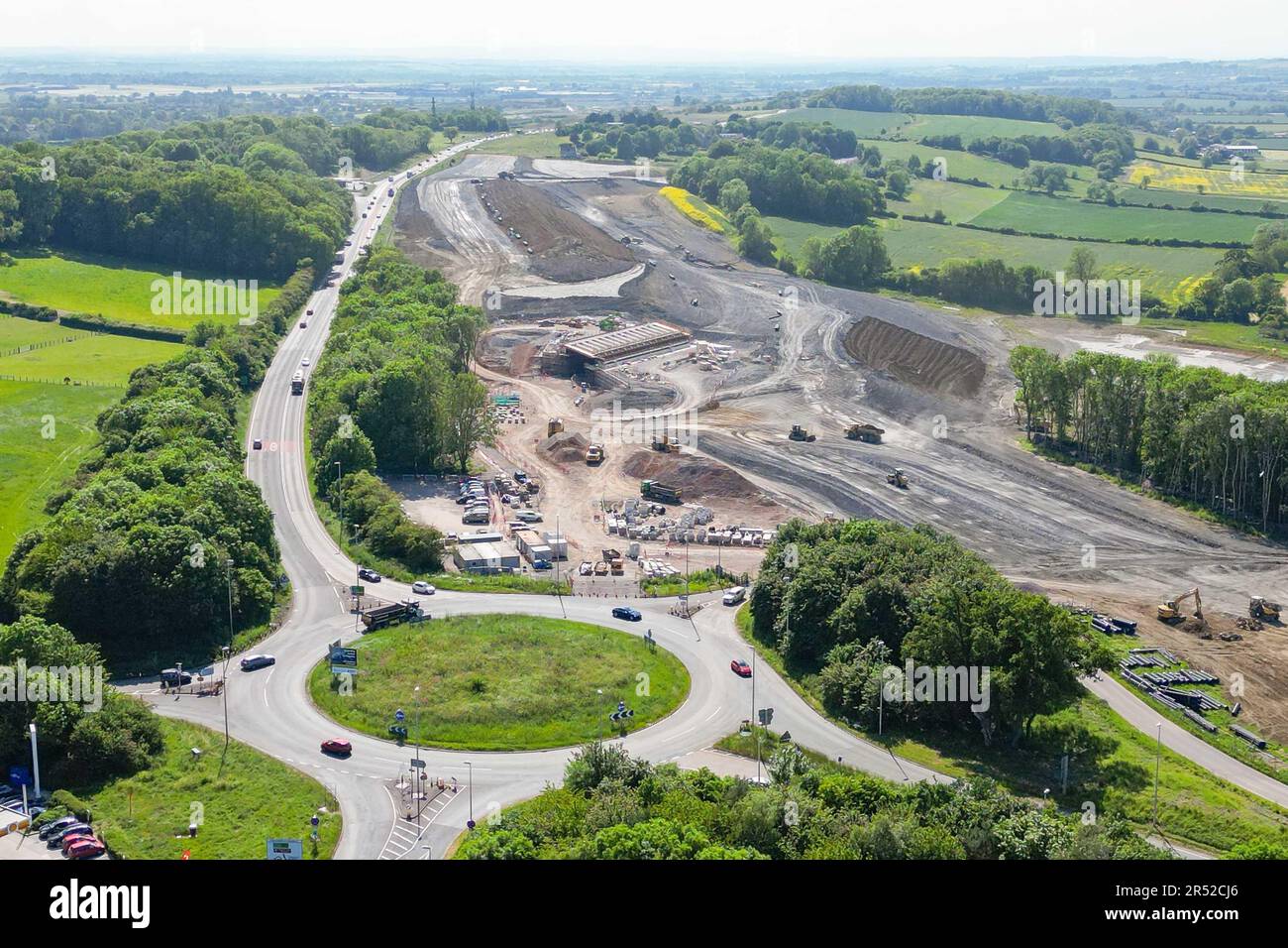 Sparkford, Somerset, UK. 31st May 2023. General view from the air of ...