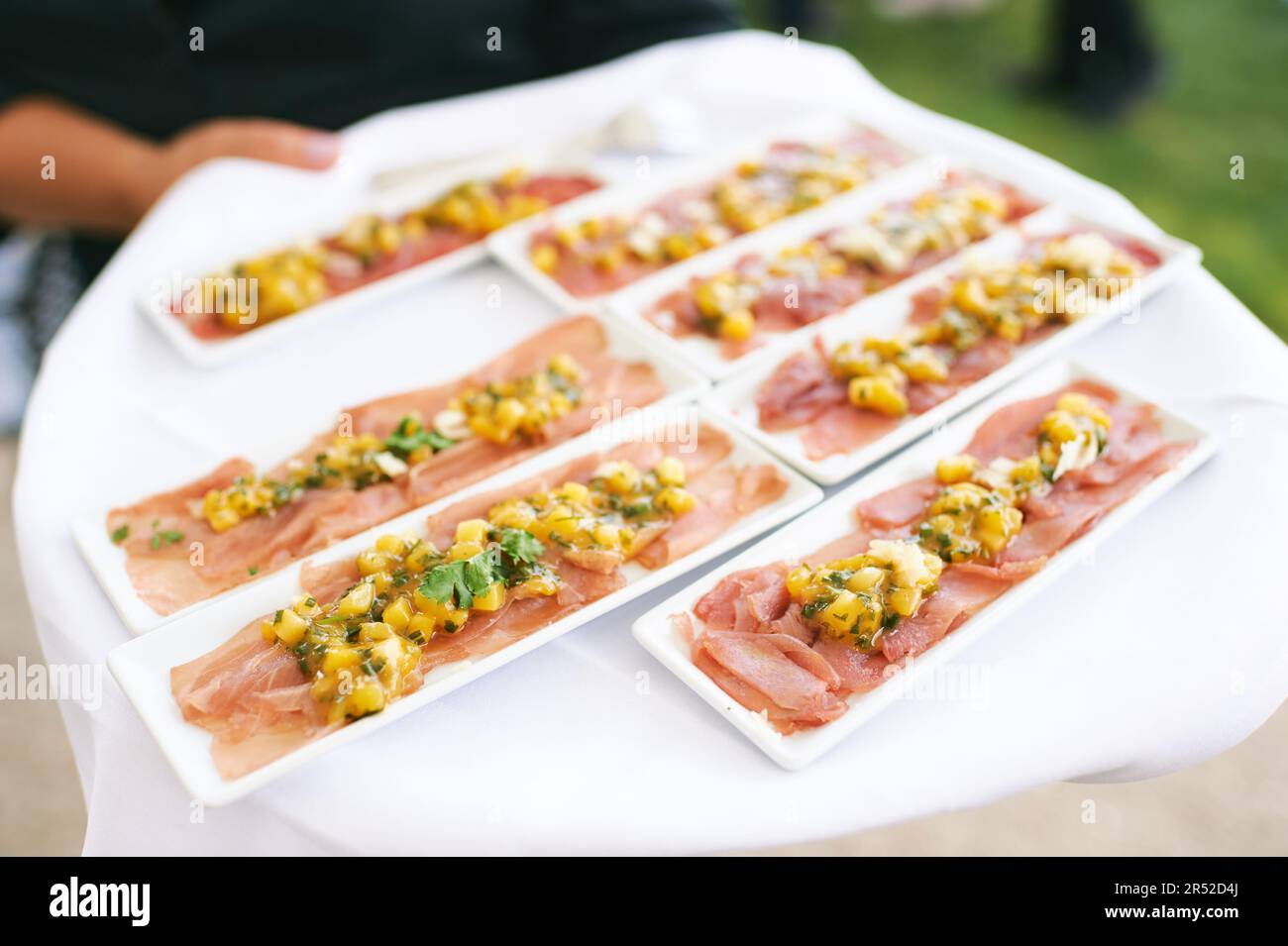 Hand canape tray hi-res stock photography and images - Alamy