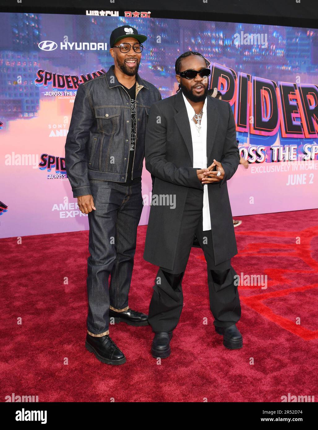 LOS ANGELES, CA - MAY 30: (L-R) RZA and Shameik Moore attend the world ...