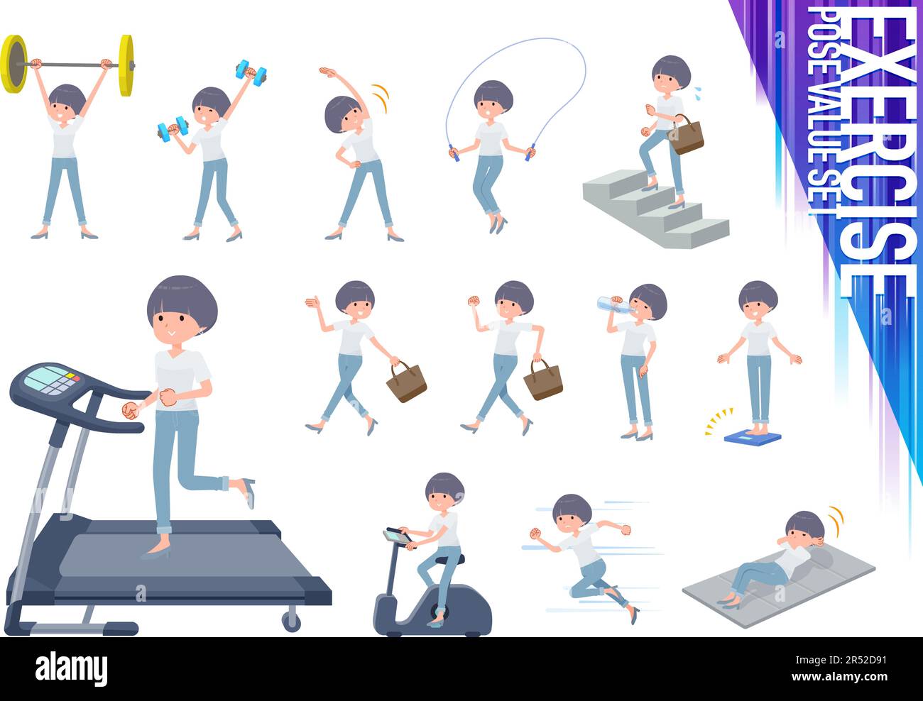 Woman drinking water 20's Stock Vector Images - Alamy