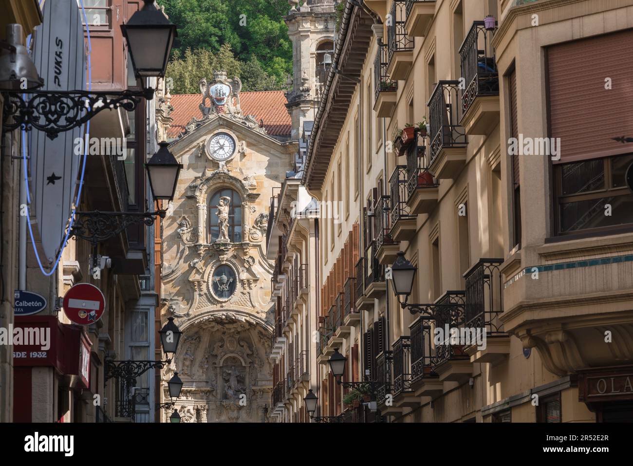 San Sebastian Baroque, view of the famous Baroque facade of the ...