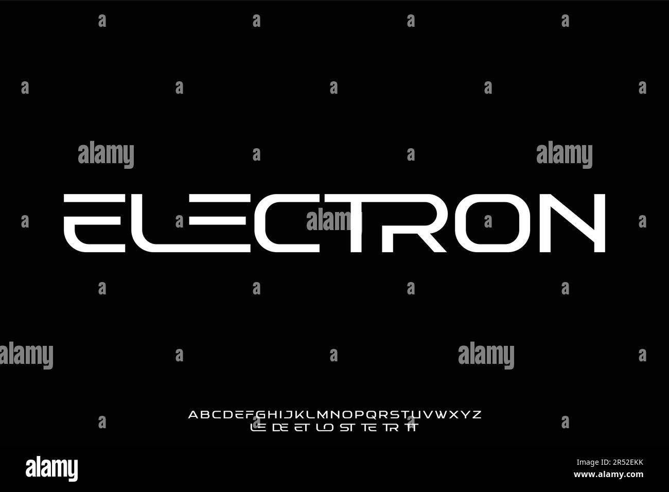 Creative modern font vector with ligature style. Futuristic alphabet ...