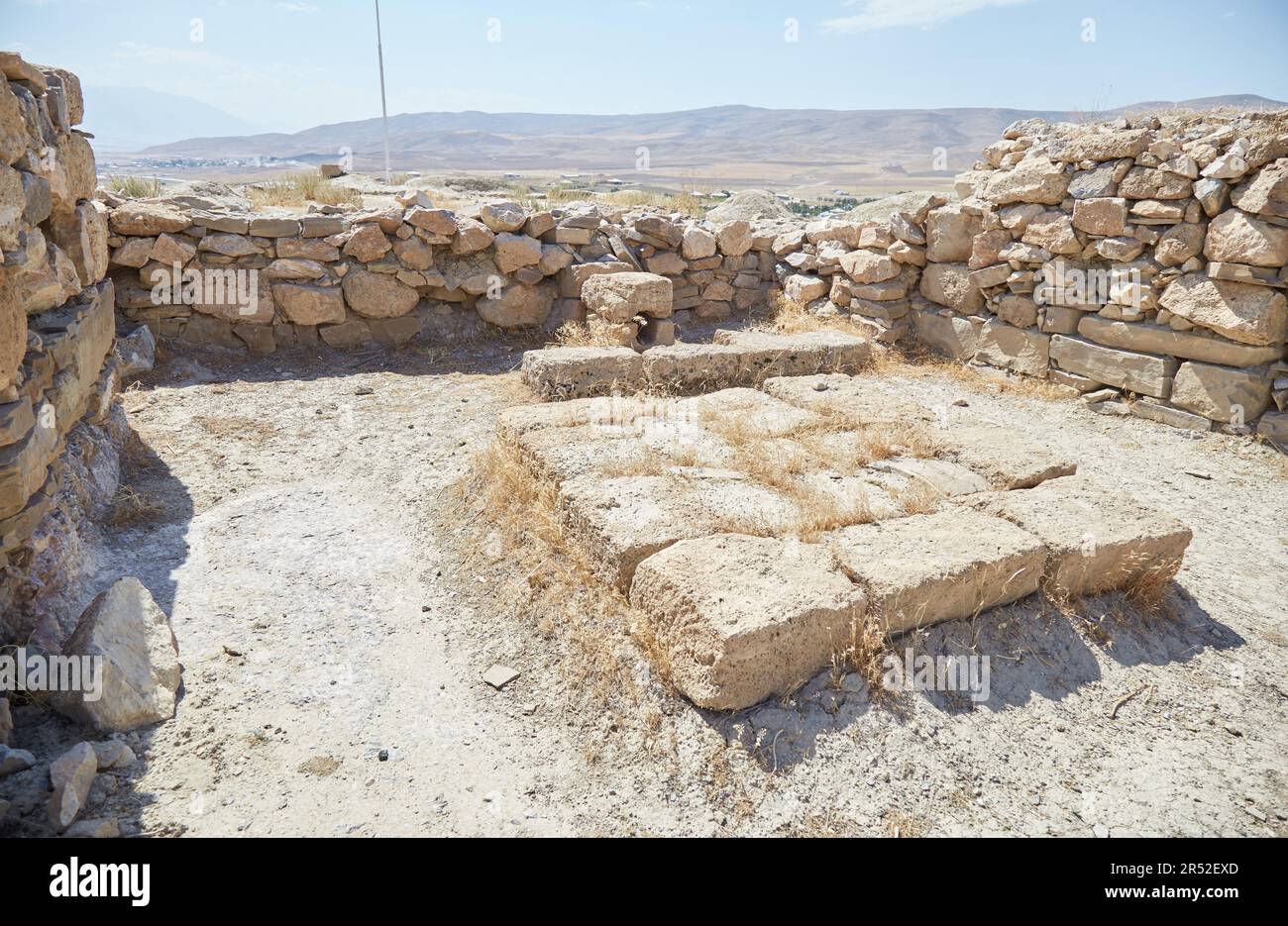 The ancient Urartian fotress of Cavustepe, outside of Van in eastern ...