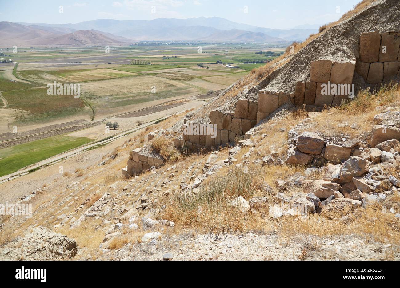 The ancient Urartian fotress of Cavustepe, outside of Van in eastern ...