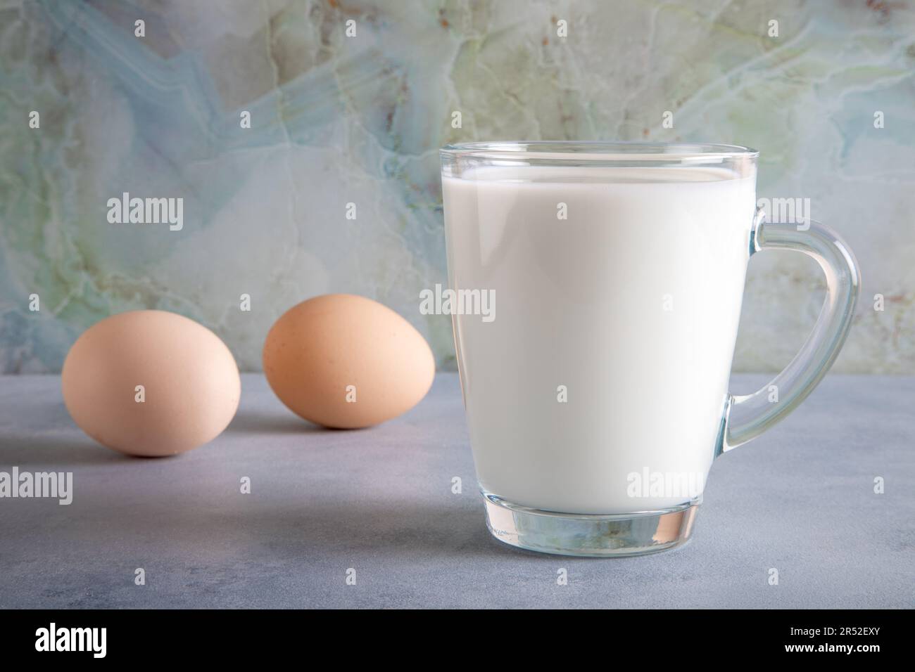 Brown eggs glass milk hi-res stock photography and images - Alamy