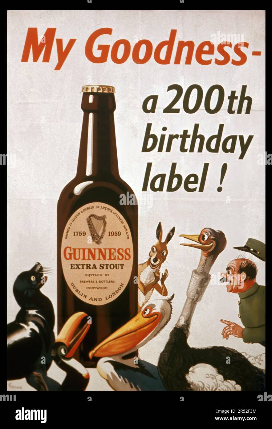 Guinness poster 1950's Stock Photo - Alamy