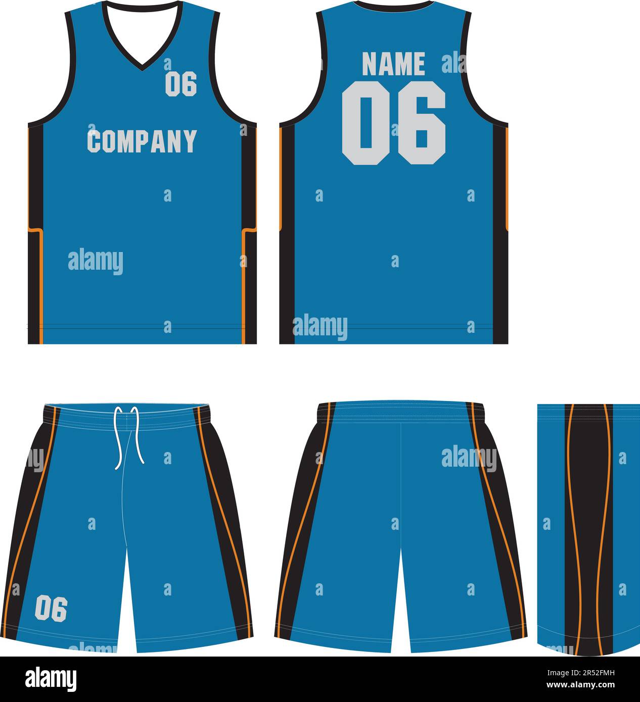 Basketball Uniform, Shorts, Template for Basketball Club. Front and ...