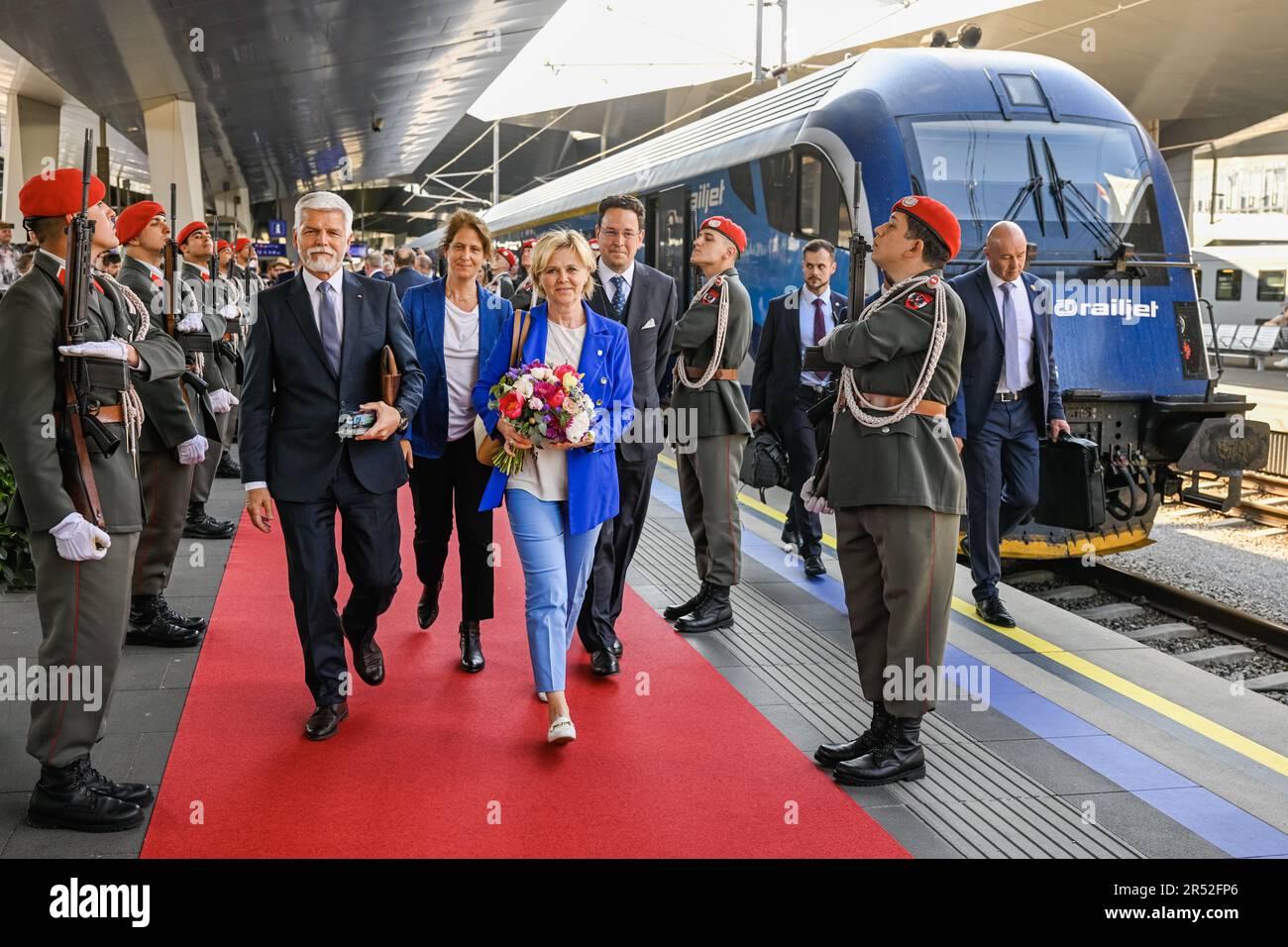 Vienna, Austria. 31st May, 2023. Czech President Petr Pavel and his ...